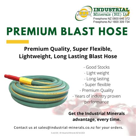 Industrial Minerals Nz Ltd On Linkedin Premium Blast Hose And