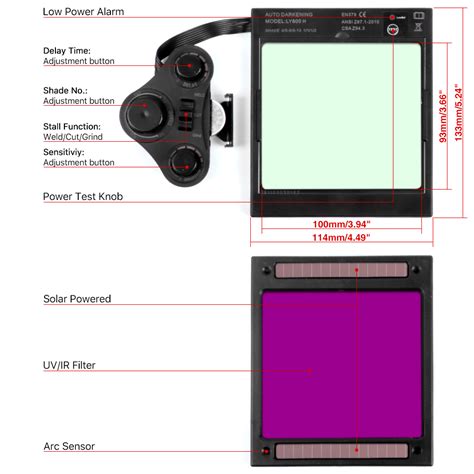 Yeswelder True Color Auto Darkening Lens Welding Helmet Weld Grind Cut Ebay