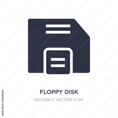 Floppy Disk Save Button Icon On White Background Simple Element