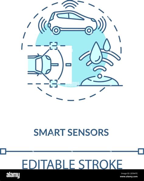 Smart Sensors Concept Icon Stock Vector Image And Art Alamy