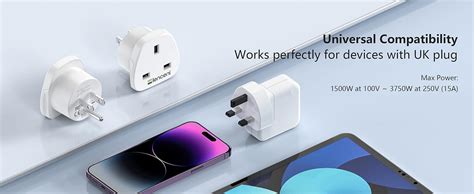 Amazon LENCENT UK To US America Plug Adapter 2 Pack Grounded USA