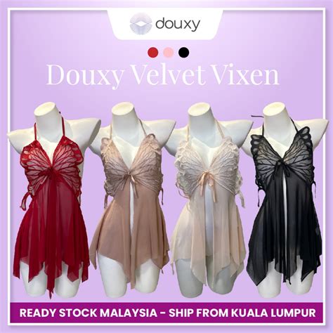 MAX 100KG DOUXY VELVET VIXEN Women Lace Butterfly Lingerie