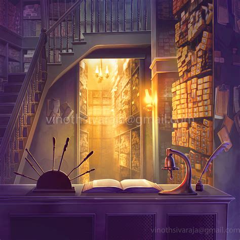 Artstation Ollivanders Shop Harry Potter