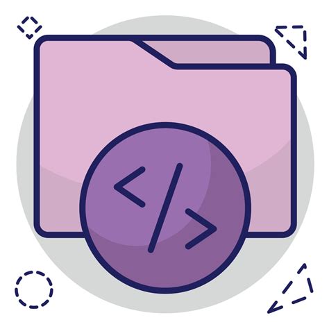 Coding Programming Folder Document Doc Archive Vector Icon