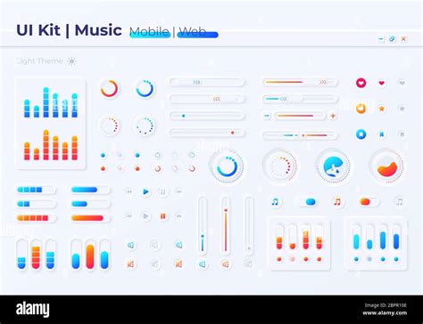Music Settings Ui Elements Kit Stock Vector Image And Art Alamy