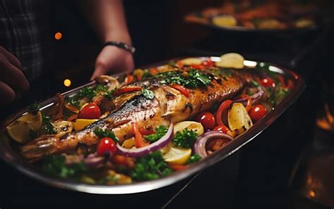 Premium Ai Image People Group Catering Buffet Food Indoor In Restaurant