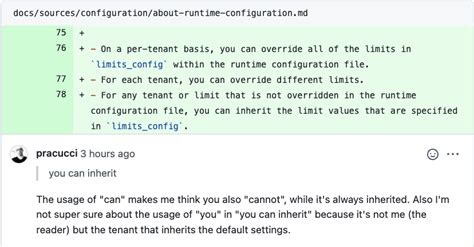 Docs Vet Use Of Can And You In The Configuration Section · Issue