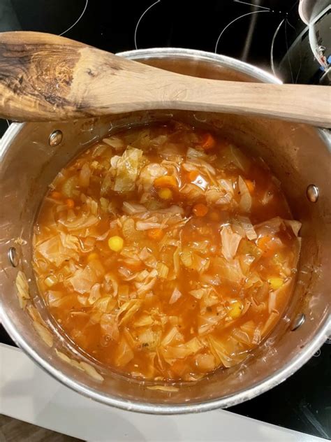 Cabbage Vegetable Soup Her Healthy Style