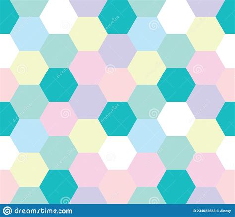 Seamless Geometric Pattern Colorful Infinity Abstract Honeycomb
