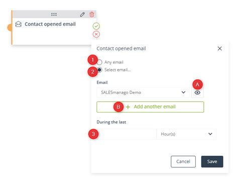 Workflow Condition Contact Opened Email Support Salesmanago