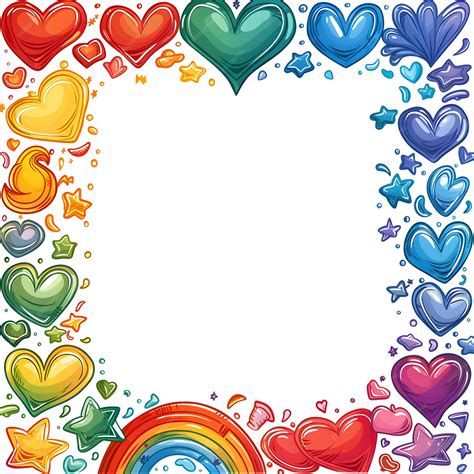 Premium Photo Pride Colors And Unity Symbols Border Frame Concept In