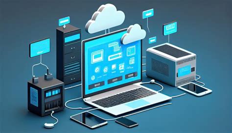 Premium Photo Cloud Technology Computing Devices Connected To Digital Storage In The Data