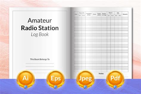 Amateur Radio Station Log Book Graphic By Dotpixel · Creative Fabrica