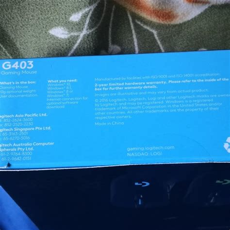 Logitech G403 Gaming Mouse Computers And Tech Parts And Accessories Computer Keyboard On Carousell