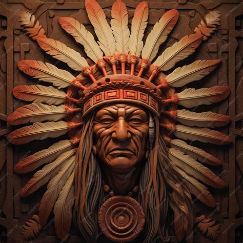 Premium Ai Image Apache Chief Illustration