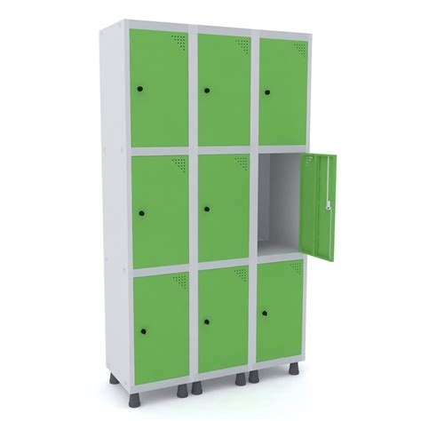 Armário Locker Guarda Volume 9 Portas Aço GRP 503 9 Pandin MadeiraMadeira