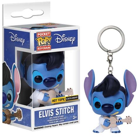 Elvis Stitch Lilo And Stitch Funko Pocket Pop Keychain Hot Topic Exc
