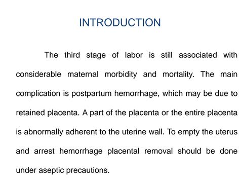 SOLUTION Manual Removal Of Placenta Studypool