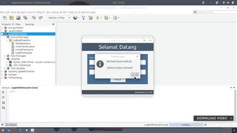 Cara Membuat Session Di Java Swing Menggunakan File Xml Youtube