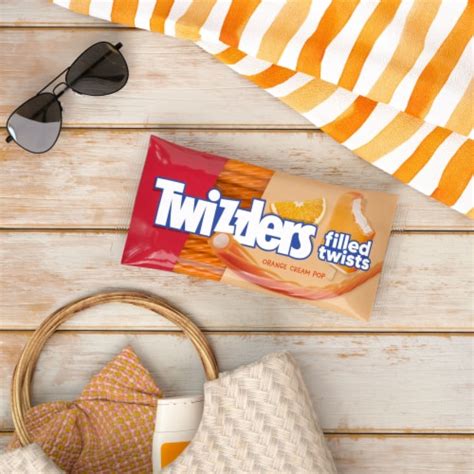 Twizzlers Filled Twists Orange Cream Pop Flavored Licorice Style Chewy