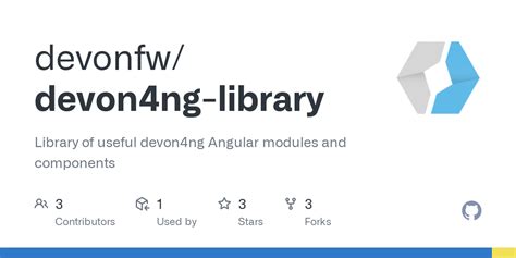 Github Devonfwdevon4ng Library Library Of Useful Devon4ng Angular Modules And Components
