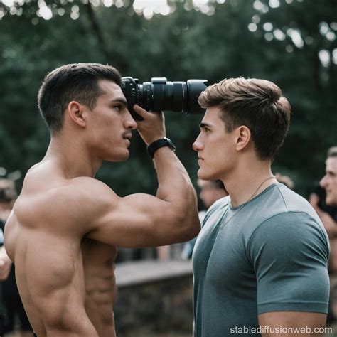 Flexing College Bros Stable Diffusion Online