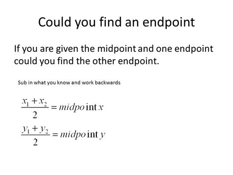 Missing Endpoint Formula