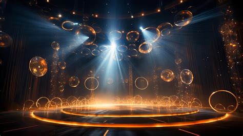 Premium AI Image Overlapping Circles Of Light Creating Patterns