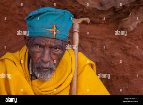 Coptic Priest Portrait Lalibela Ethiopia Stock Photo Alamy