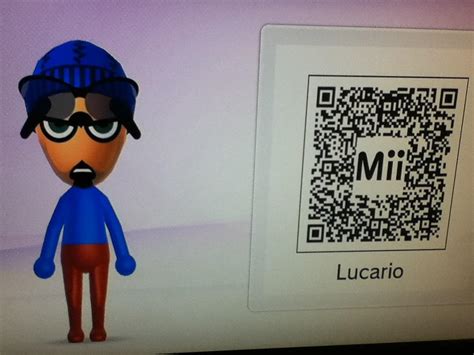 Lucario Mii Qr Code By Dragonitemaniac On Deviantart