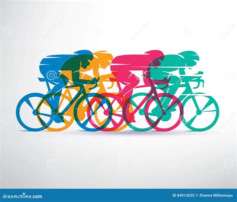 Cycling Race Stylized Symbol Vector Illustration 98354270