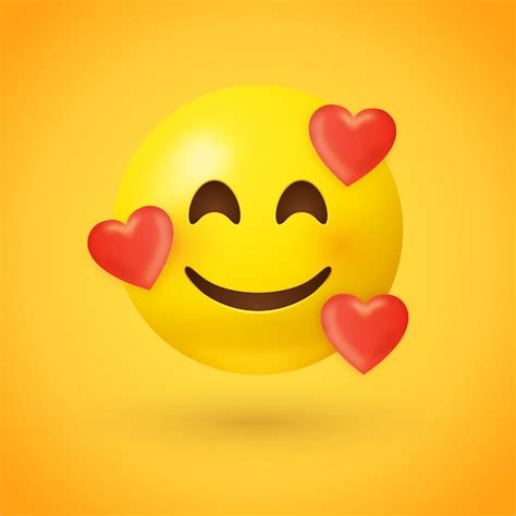 Premium Vector Emoji With Hearts