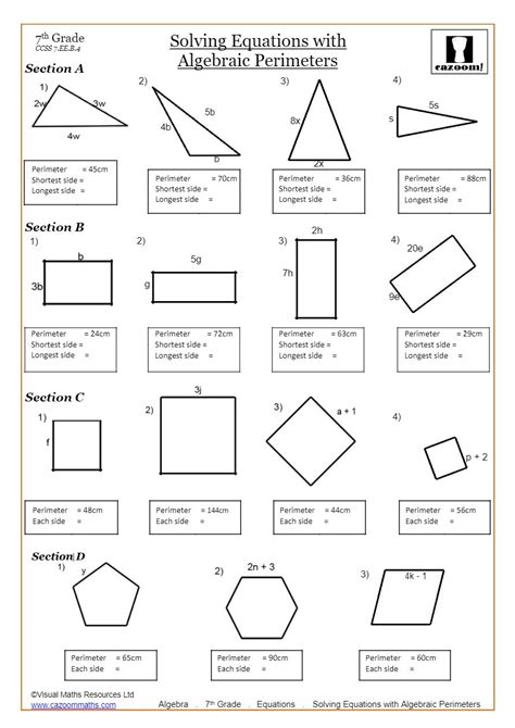 Solving Equations Worksheets Pdf Cazoom Math