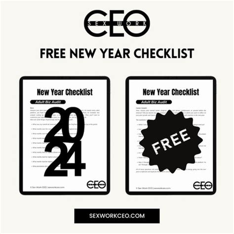Swceo New Year Checklist Sex Work Ceo