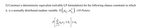 3 Construct A Deterministic Equivalent Solvable Lp
