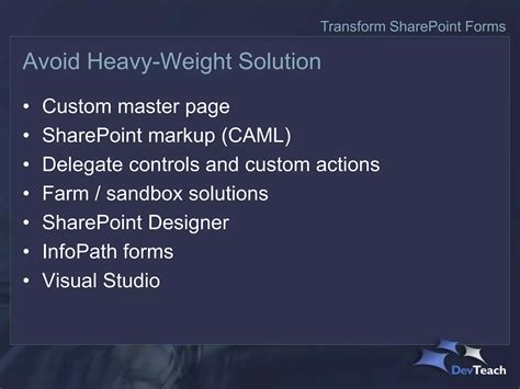 transform sharepoint default list forms with html css and javascript