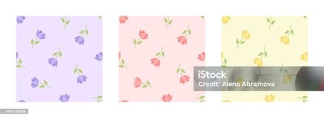 작은 꽃과 녹색 잎의 패턴입니다 추상 꽃 포스터 세트 그래픽 프린트 플로럴 일러스트레이션 봄 귀여운 카드 꽃 장미 양귀비 배경 화면 벡터 패턴 Ditsy 스타일 1970