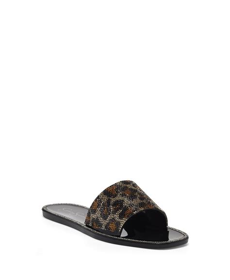 Jessica Simpson Womens Black Leopard Print Kassime Translucent Jelly