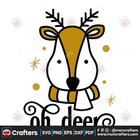 Oh Deer Christmas Svg Instant Download Instant Download