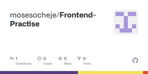 GitHub Mosesocheje Frontend Practise