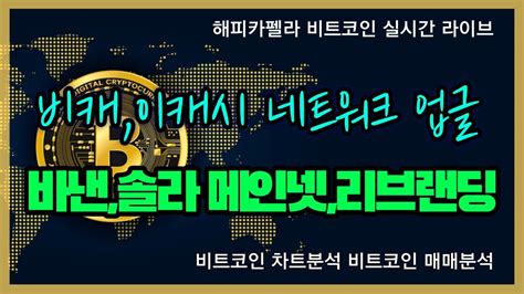 비트코인 실시간 바이낸스 스와이프에서 솔라로 메인넷 업그레이드리브랜딩 지원 비트코인캐시이캐시 네트워크업글 5월 12일 저녁💎 비트코인 비트코인실시간 이더리움