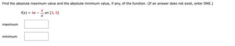 solved find the absolute maximum value and the absolute