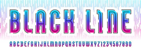 트렌디 한 색상의 알파벳 산세리프 글꼴 미래 그라데이션 문자와 숫자 벡터 일러스트 10eps 0에 대한 스톡 벡터 아트 및 기타 이미지 Istock