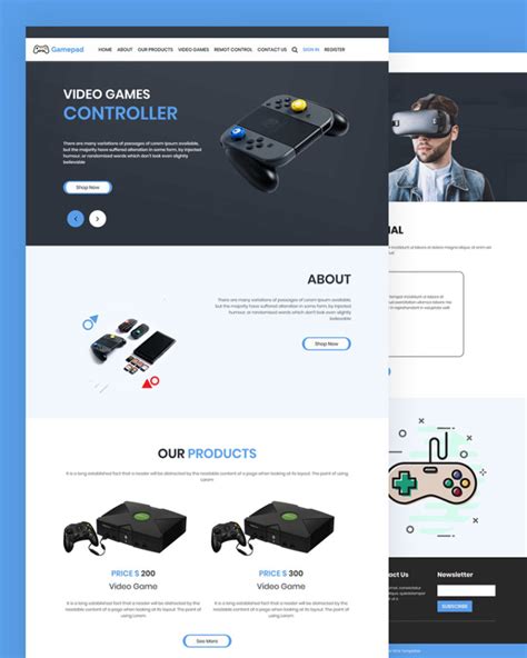 Gamepad Free Video Games Html Template
