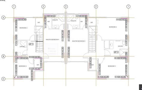 Mid Floor Bracing Layout Plan Design Is Given In Autocad 2d Drawing
