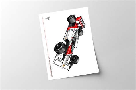 Mclaren Honda Mp44 1988 Ayrton Senna Poster A2a3 Rosario Giuliana