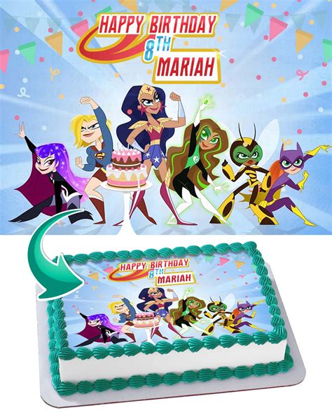 Super Hero Girls Edible Cake Toppers Ediblecakeimage