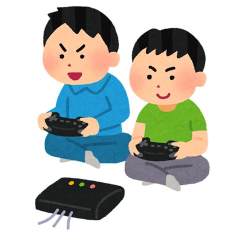 玩游戏机 沉迷游戏 电子游戏 打游戏 网络游戏的孩子 防沉迷 插画 免扣 素材 手绘 Png4