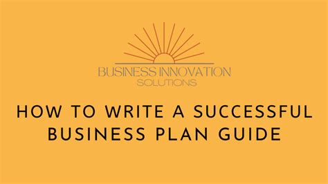 How To Write A Successful Business Plan