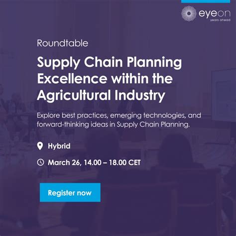 Eyeon On Linkedin Supplychainplanning Agriculturalindustry